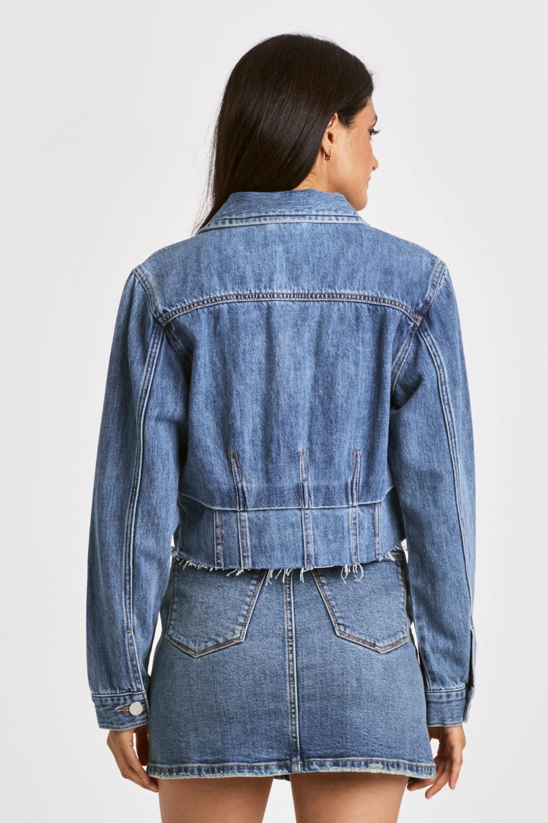 DIANE Cut Off Denim Jacket – Vintage Vault Boutique
